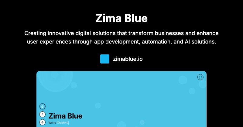 Zima Blue | Digital Solutions